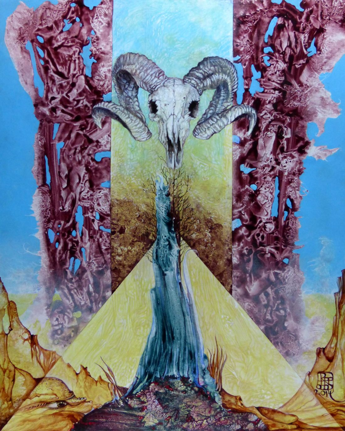 Ram-bunctious Landscape by Otto Rapp – Painting, acrylic on masonite ...